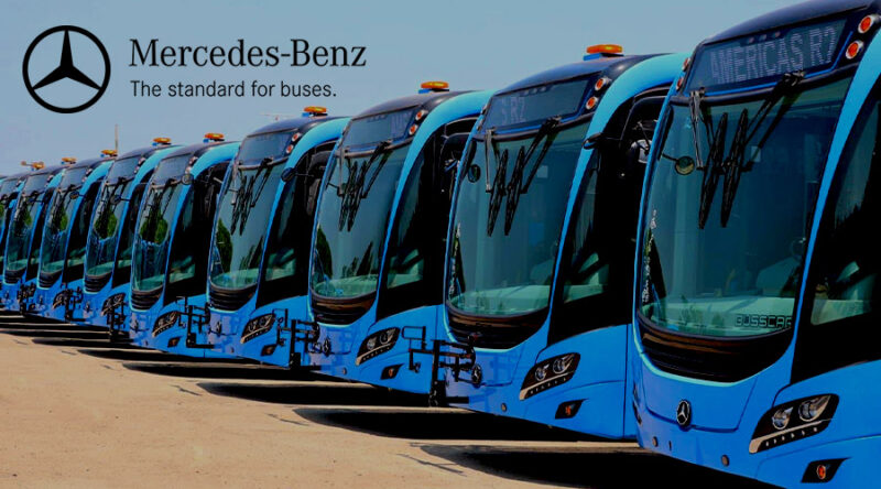 Nuevo XBC Low Entry de Mercedes-Benz Autobuses opera en el sistema de ...